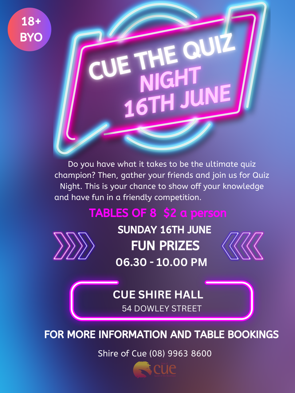 Events Calendar » Shire of Cue
